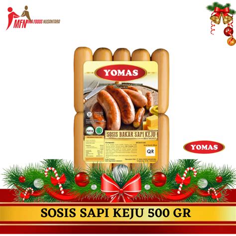 Jual YOMAS SOSIS SAPI BAKAR KEJU MINI ISI 10 S 500 GR Shopee Indonesia