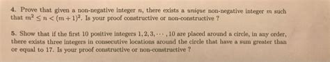 Solved 4 Prove That Given A Non Negative Integer N There Chegg