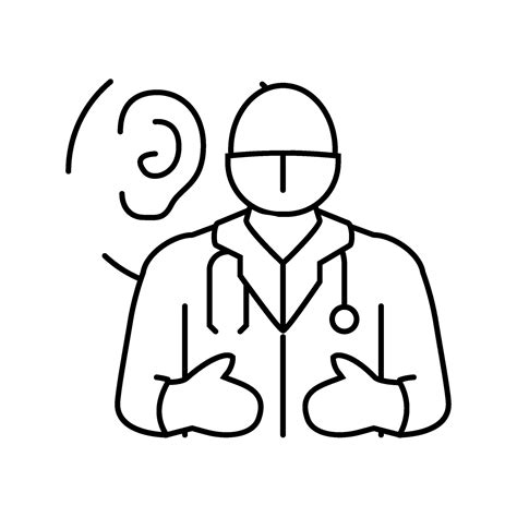 Audiologist Doctor Line Icon Vector Illustration 35455332 Vector Art At