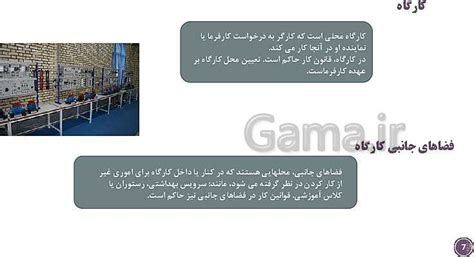 محتوای آموزش مجازی الزامات محیط کار دهم هنرستان فصل 3 محیط و قوانین کار گاما