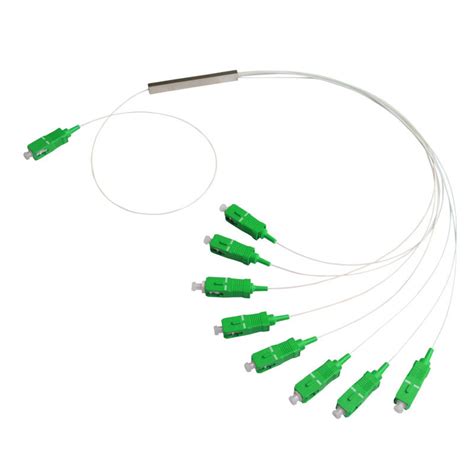 Ftth Sa 1×8 Mini Plc Splitter 1 8 Steel Tube Divider Sc Apc Single Mode Plc Divider Ontolt