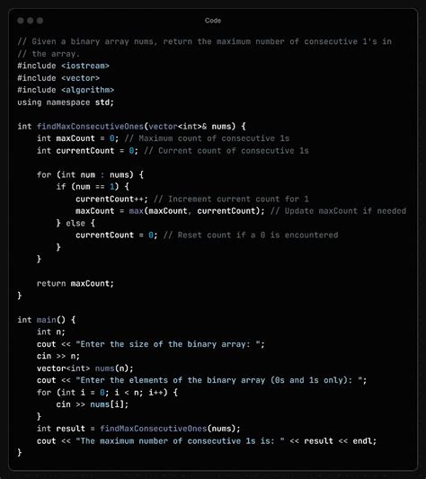 Nikhil Goyal On Linkedin Day36of121 Programmingchallenge Consecutiveones Binaryarray