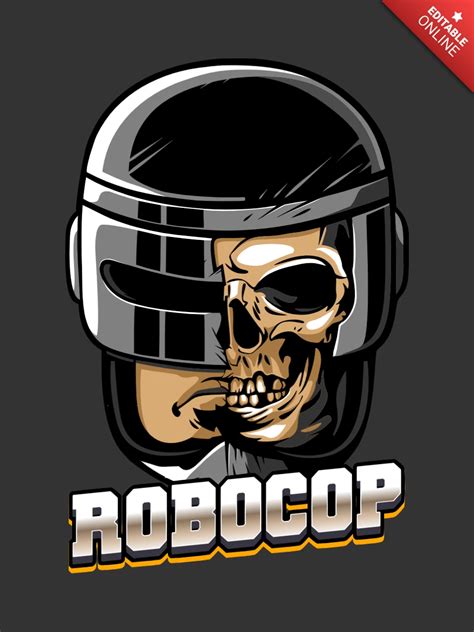 Robocop Zombie T Shirt Design Free Design Template