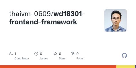 Github Thaivm 0609wd18301 Frontend Framework