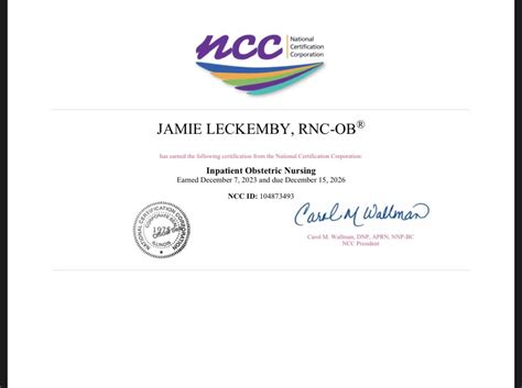 Jamie Clark Msn Rnc Obc Efm Cbc On Linkedin Certified In Inpatient