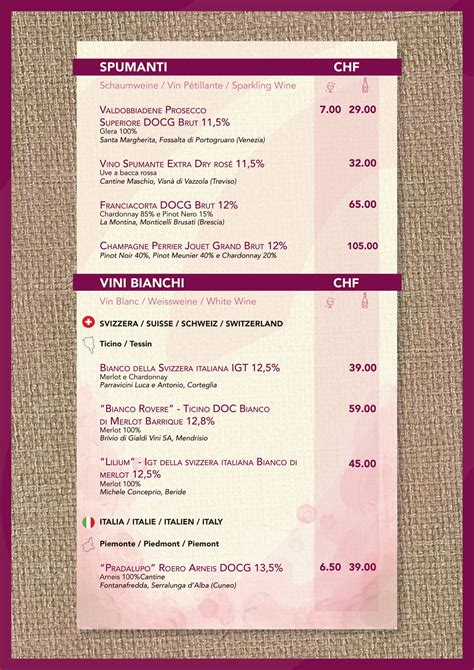Carta Dei Vini Ristorante Oldrati