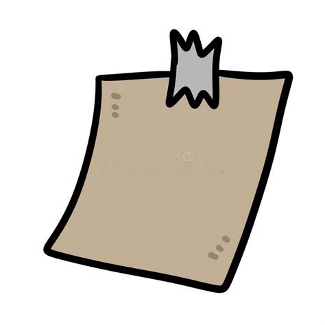 Memo Notepads Caricatura De Papel Sobre Fondo Blanco Stock De