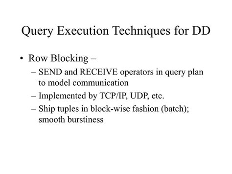 Ppt Distributed Query Processing Powerpoint Presentation Free