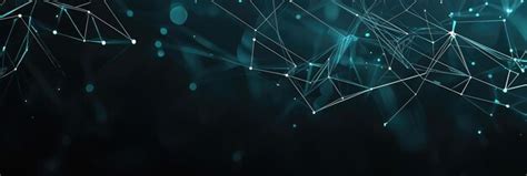 Futuristic Digital Network Visualization With Glowing Nodes And Lines