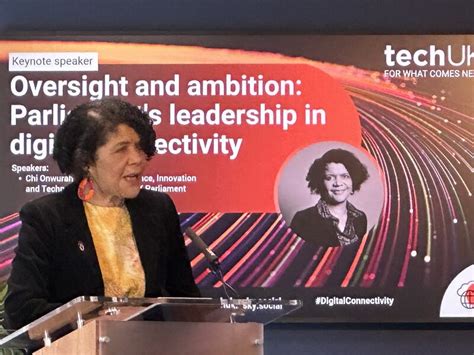 Interesting Speech From Chi Onwurah Mp At Tech Uks Future Telecoms Simon Willmott