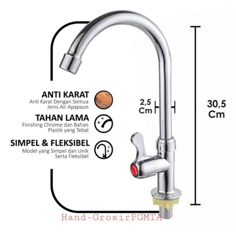 Jual Kran Air Model Angsa Stainless Steel Keran Wastafel Keran Air