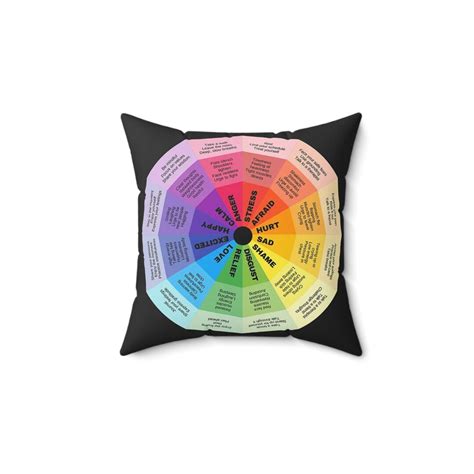 Feelings Wheel Pillow Mood Wheel Throw Pillow Wheels Of Etsy