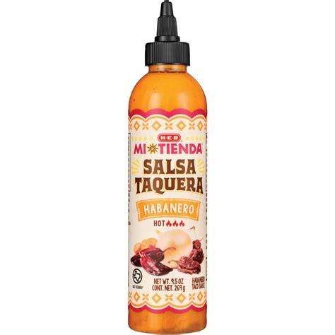 H E B Mi Tienda Salsa Taquera Habanero Shop Hot Sauce At H E B