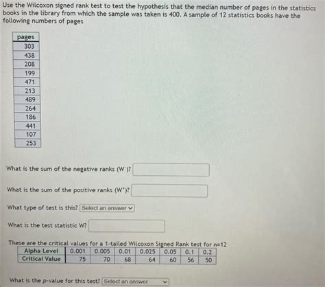solved rank the following data valuesuse the wilcoxon signed