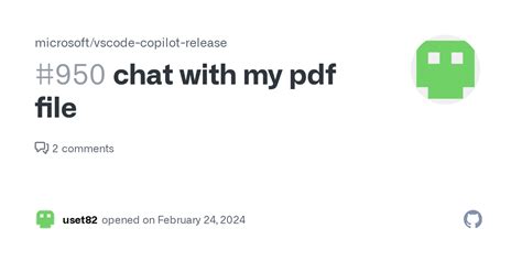 Chat With My Pdf File 路 Issue 950 路 Microsoftvscode Copilot Release 路 Github Chat With My Pdf File 路 Issue 950 路 Microsoftvscode Copilot Release 路 Github