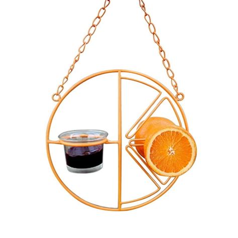 Trianu Oriole Bird Feeder For Outdoors Jelly And Oranges Orange Fruit