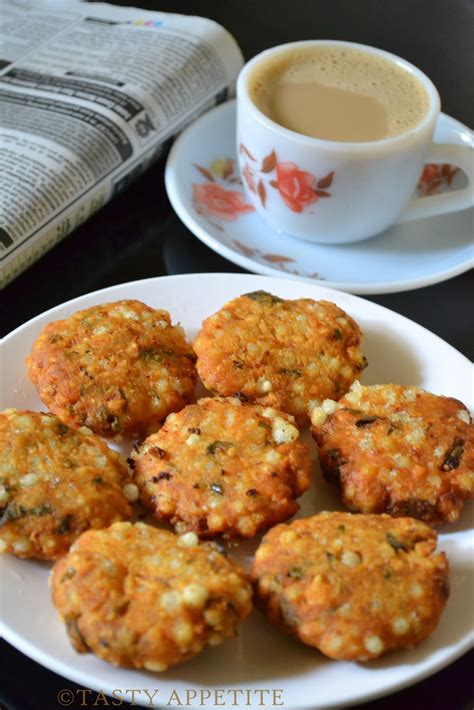 Sabudana Vada Pearl Sago Fritters Tasty Appetite