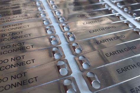 Electrical Cable Labels Stainless Steel Or Anodised Aluminium