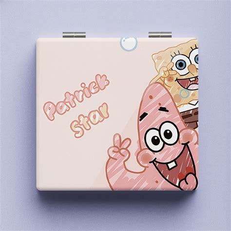 Spongebob Cartoon Makeup Mirror Influencer Folding Portable Small Girl