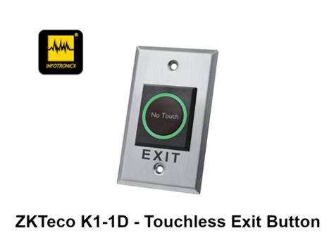 zkteco k1 1d touchless exit button biometric machines