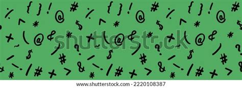 Pattern Image Keyboard Symbols Punctuation Marks Stock Illustration