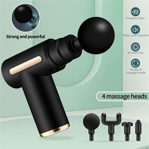 Massager Gun Electric Fascial Muscle Relaxation 4 Heads Percussive High