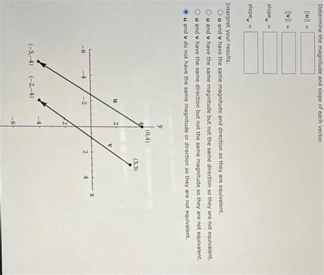 Solved Determine The Magnitude And Slope Of Each Vector Lu Chegg