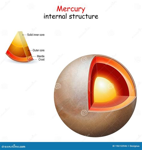 Mercury Internal Structure Vector Illustration