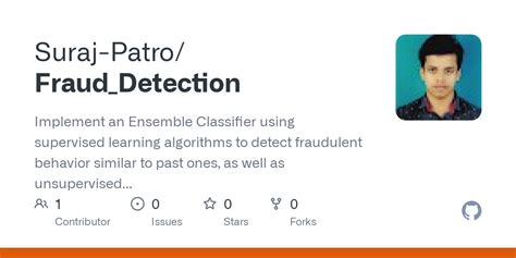 Github Suraj Patrofrauddetection Implement An Ensemble Classifier