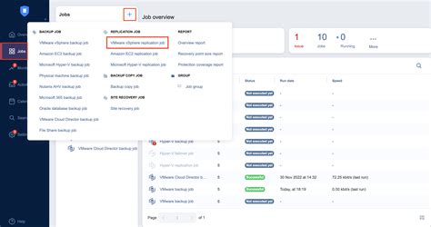 Creating Vmware Replication Jobs