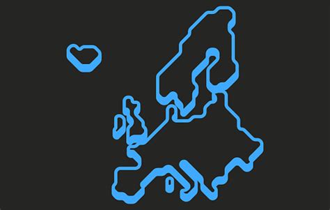 단순한 스타일로 유럽 대륙의 양식화 된 어두운 아이소 메트릭 맵 0명에 대한 스톡 벡터 아트 및 기타 이미지 0명 대륙 지리적 지역 등측투영법 Istock