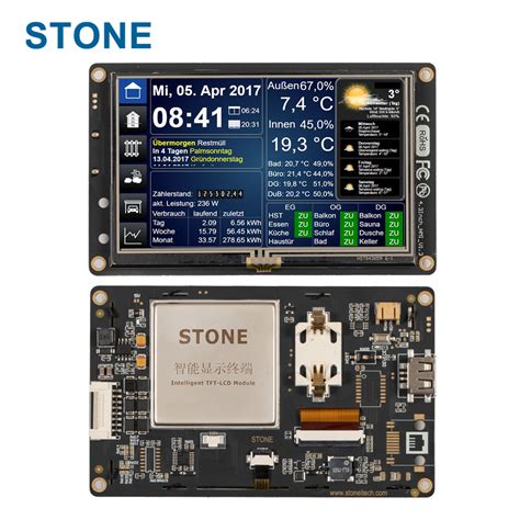 STONE 4 3 Inch HMI TFT LCD Display Module With RS232 RS485 TTL Program