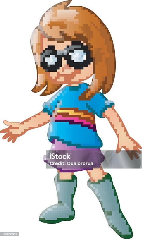 Ilustración De Dibujos Animados Lindo Chica Y Más Vectores Libres De