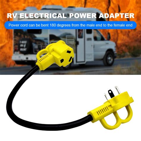 Electrical Adapter Socket 30a Male To 50a Female Power Converter Cord With Handle Rv Adapter
