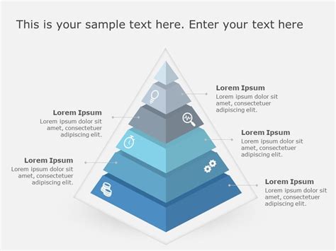 Blue Gradient Pyramid Hierarchy Infographic Powerpoint Template