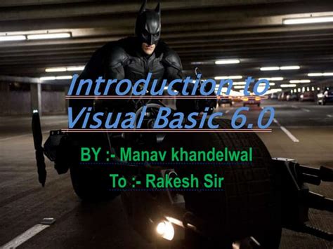 Introduction To Visual Basic Pptx