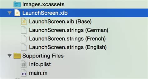Iphone Xcode 6 Ios Launchscreenxib Localization Issue Stack Overflow