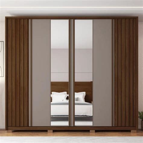 Guarda Roupa Casal 6 Portas 4 Gavetas Suburban Espresso Móveis Havana