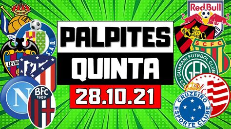 PALPITES DE FUTEBOL PARA HOJE QUINTA FEIRA DIA YouTube