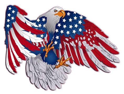American Flag Patriot Eagle Decal Nostalgia Decals Patriotic Vinyl