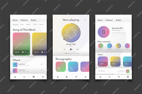 음악 플레이어 용 인터페이스 무료 벡터