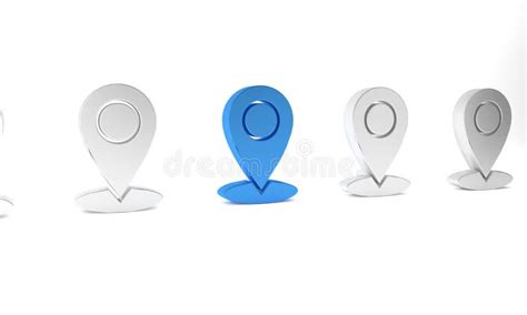 Blue Map Pin Icon Isolated On White Background Navigation Pointer Location Map Gps