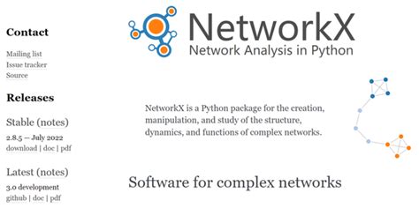 Networkx、igraph、gephi三大主流复杂网络建模与分析工具有什么区别？ 知乎