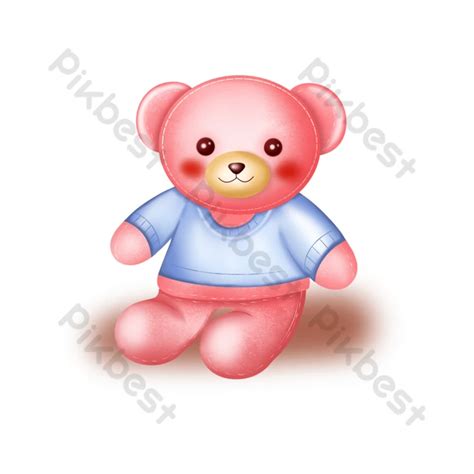 핑크 로맨틱 핑크 곰 인형 일러스트 Png Psd 무료 다운로드 Pikbest