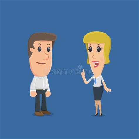The Manager Tells The Client About Different Functions Stock