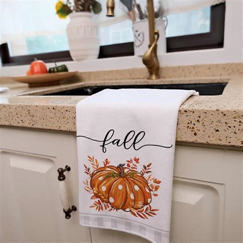 2pcs Fall Kitchen Towels Set Of 2 Autumn Dish Towel Drying Dishcloth