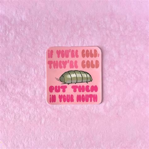 Roly Poly Funny Pill Bug Insect Meme Cute Matte Waterproof Weatherproof Vinyl Sticker Etsy