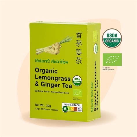 Natures Nutrition Lemongrass Ginger Tea Shopee Singapore