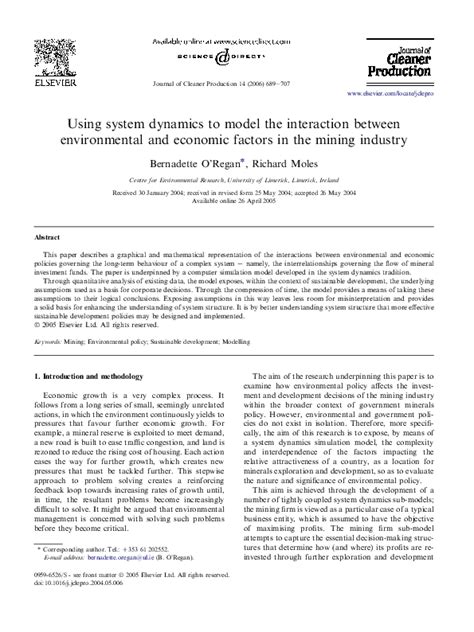 pdf using system dynamics to model the interaction between