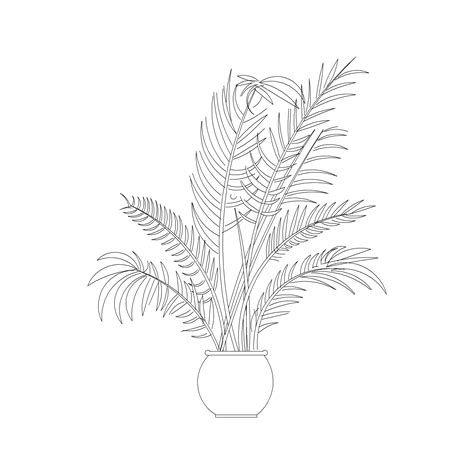 Small Pot With High Foliage 2d Elevation View Cadblockdwg